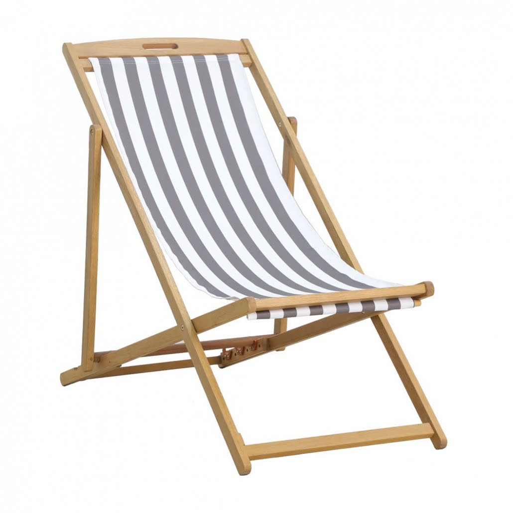 Striped Deck Chair - Aussie Hire & Events